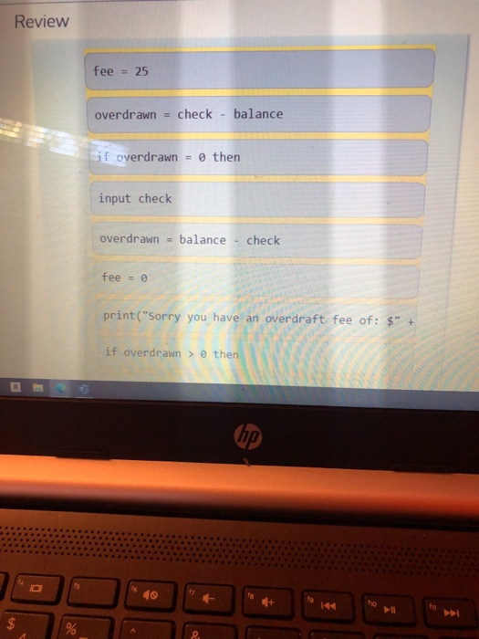Solved Rearrange The Pseudocode Blocks To Form A Program
