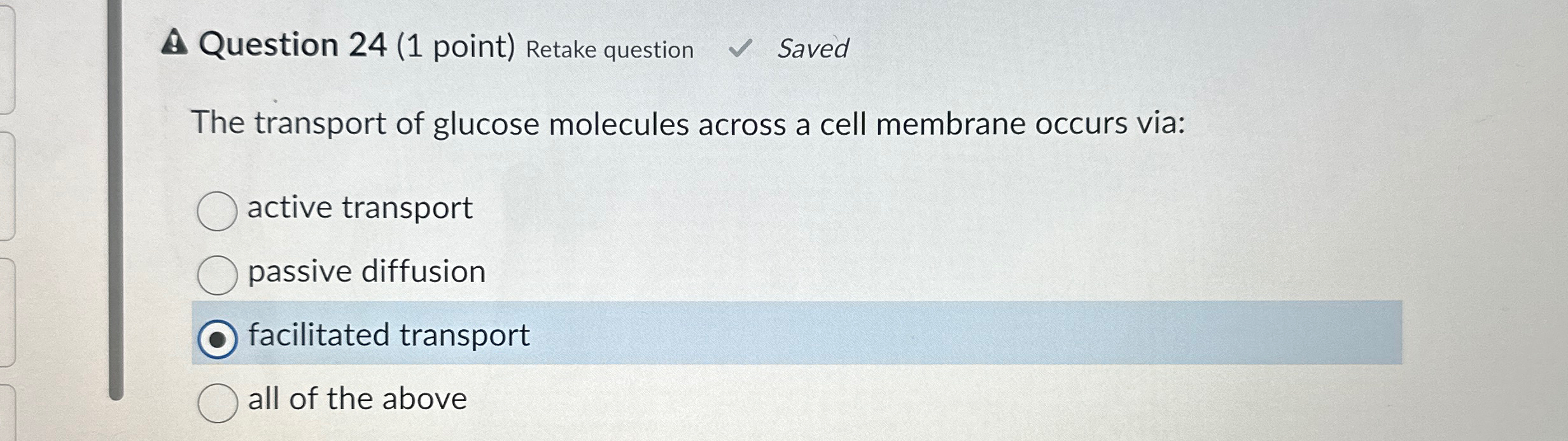 Solved Question 24 (1 ﻿point) ﻿Retake questionSavedThe | Chegg.com
