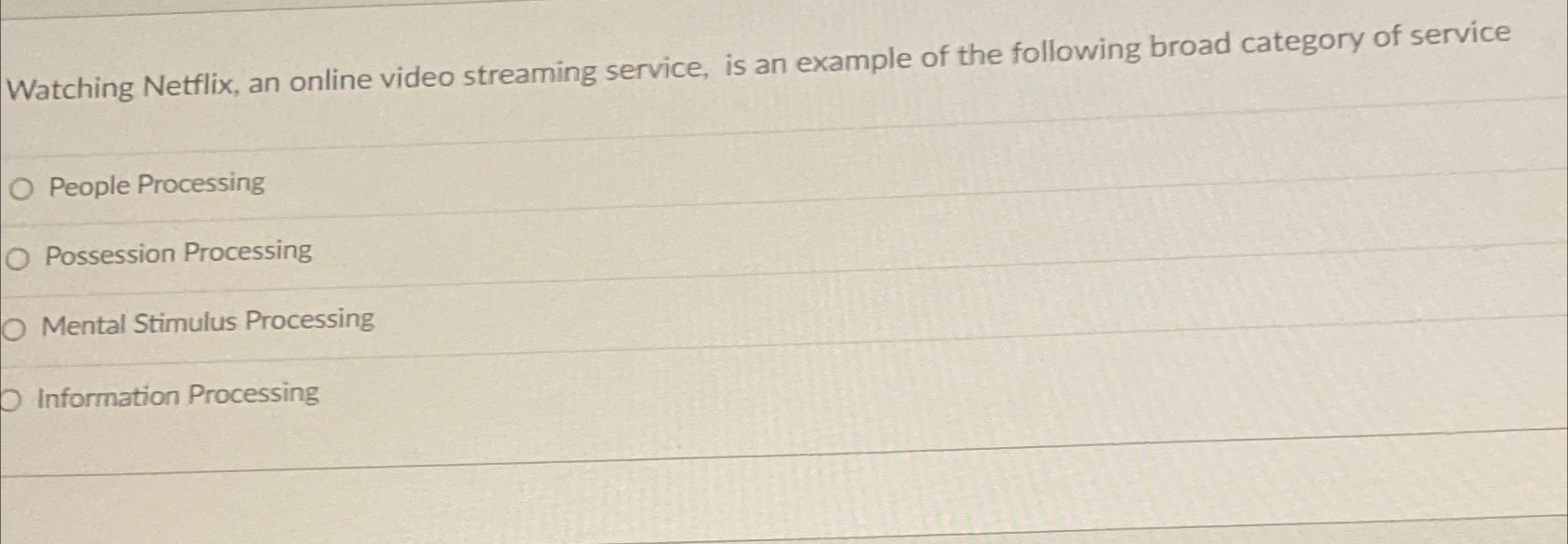 Solved Watching Netflix, an online video streaming service, | Chegg.com