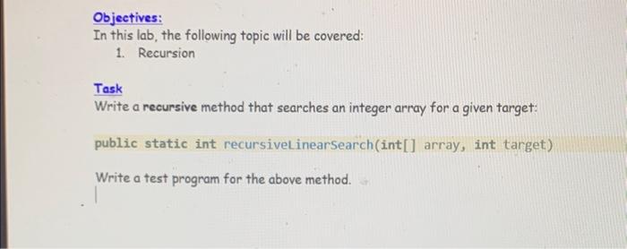 Solved Objectives: In this lab, the following topic will be | Chegg.com