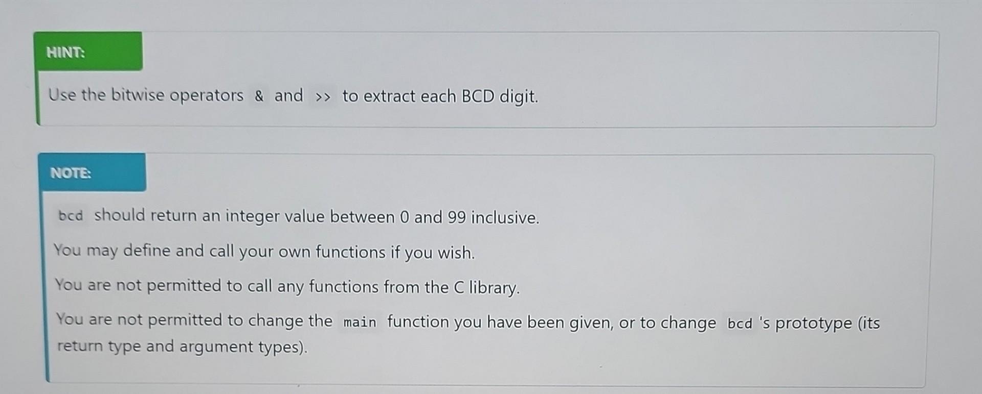Solved EXERCISE - INDIVIDUAL: Convert a 2 digit BCD Value to | Chegg.com Solved EXERCISE - INDIVIDUAL: Convert a 2 digit BCD Value to | Chegg.com