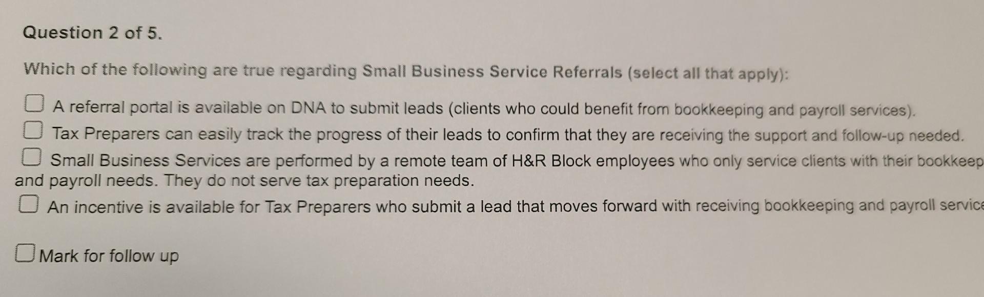 Solved Question 2 of 5. Which of the following are true | Chegg.com