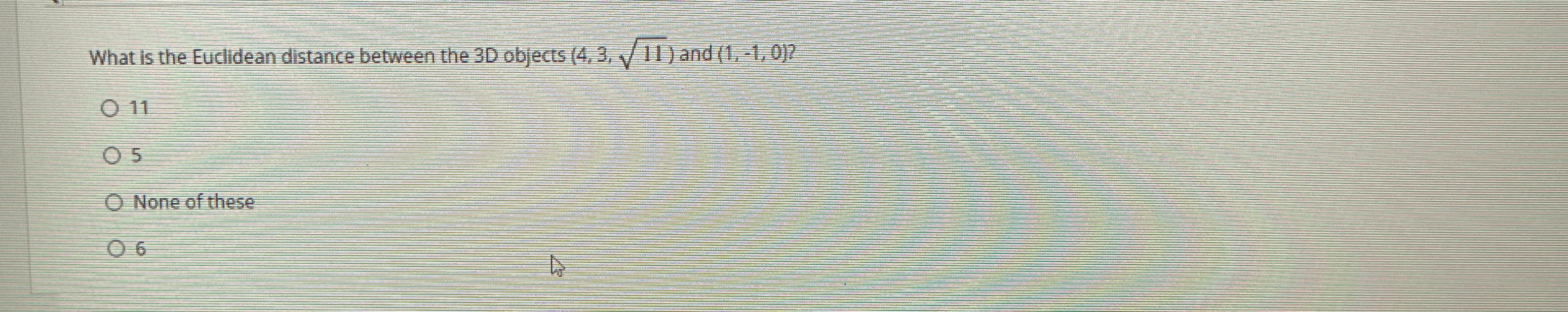 Solved What is the Euclidean distance between the 30 | Chegg.com