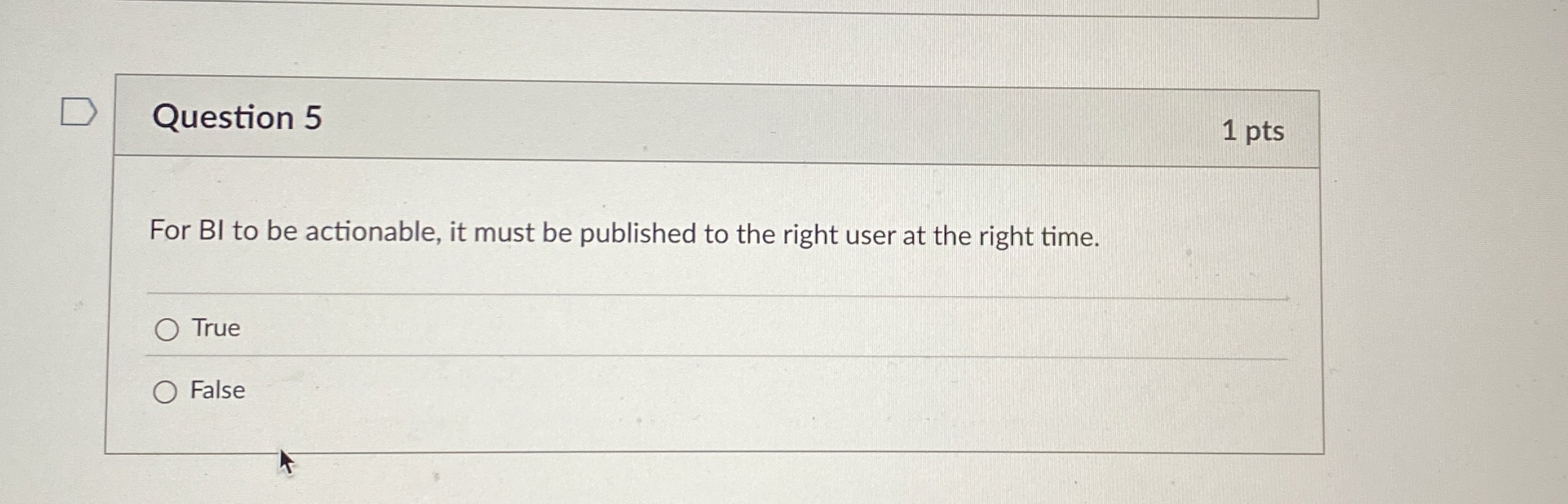 Solved Question 51 ﻿ptsFor BI to be actionable, it must be | Chegg.com