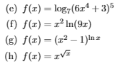 Solved Calculate the derivative, f'(x) ﻿of the functions | Chegg.com