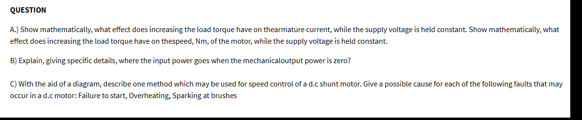 Solved QUESTIONA.) ﻿Show mathematically, what effect does | Chegg.com