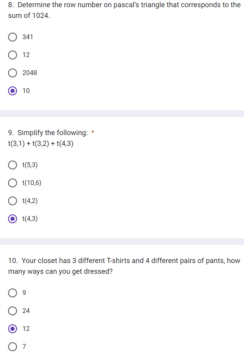 Solved Determine the row number on pascal's triangle that | Chegg.com