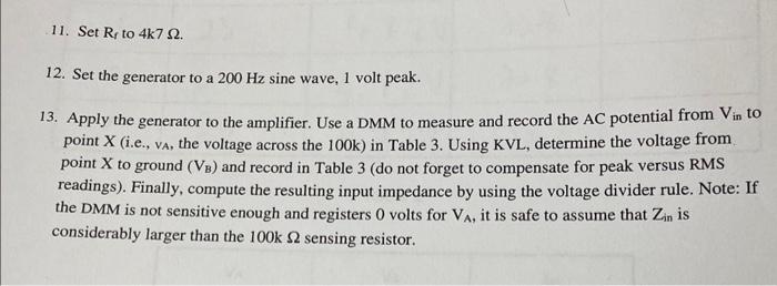 Solved Figure 1Figure 211. Set Rf to 4k7Ω. 12. Set the | Chegg.com