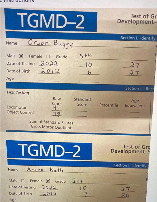 Solved Test of Gr Development- Test of Grc Development-؟What | Chegg.com