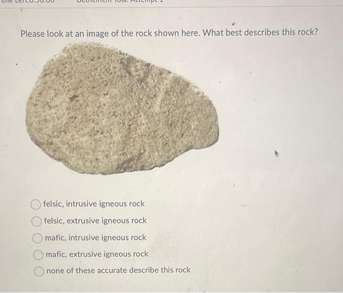 Solved Please look at an image of the rock shown here. What | Chegg.com