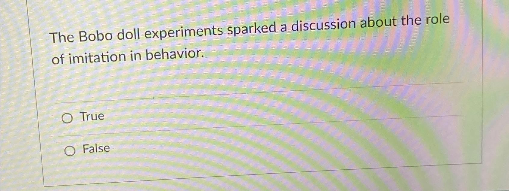 Solved The Bobo doll experiments sparked a discussion about | Chegg.com