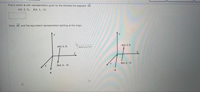 Solved Find a vector a with representation given by the | Chegg.com