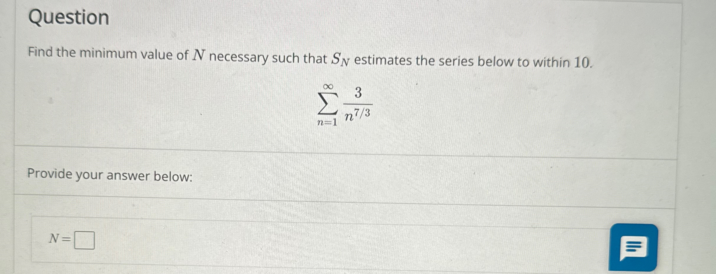 Solved QuestionFind the minimum value of N ﻿necessary such | Chegg.com
