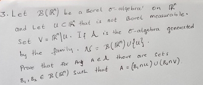 Solved Let B(Rn) ﻿be a Borel σ-algebral on Rn ﻿and let | Chegg.com
