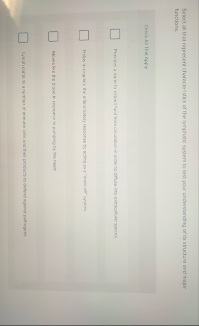 Select all that represent characteristics of the | Chegg.com