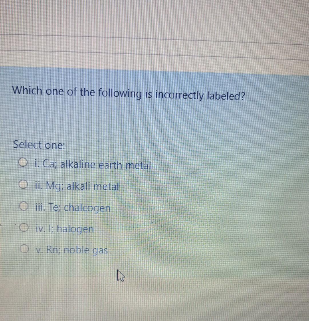 Solved Which one of the following is incorrectly labeled? | Chegg.com