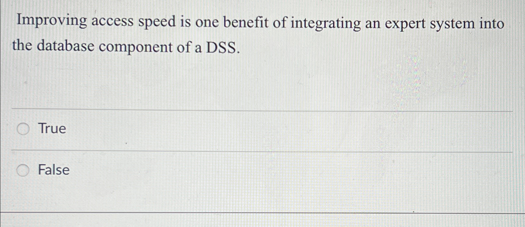 Solved Improving access speed is one benefit of integrating | Chegg.com