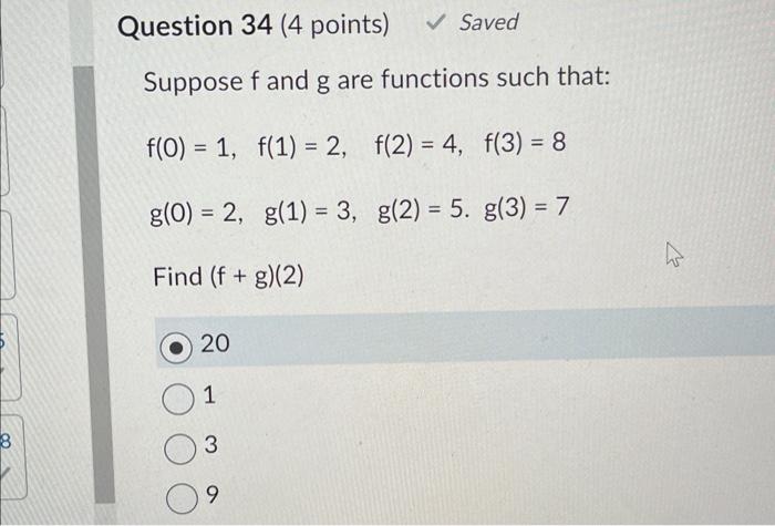 Solved Suppose f and g are functions such that: | Chegg.com
