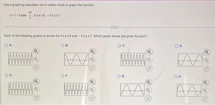 Solved Use a graphing calculator set in radian mode to graph | Chegg.com