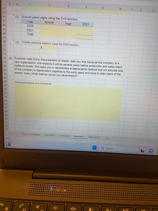 Solved (2) Sum-of-years'-digits using tha SVn fumatina (3) | Chegg.com