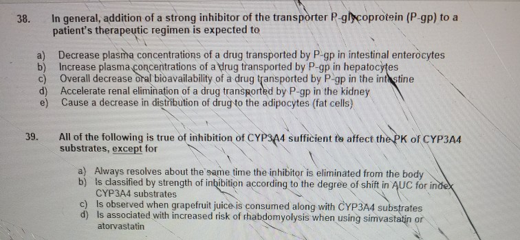 Solved 34. Predicting exposure response through PK/PD | Chegg.com