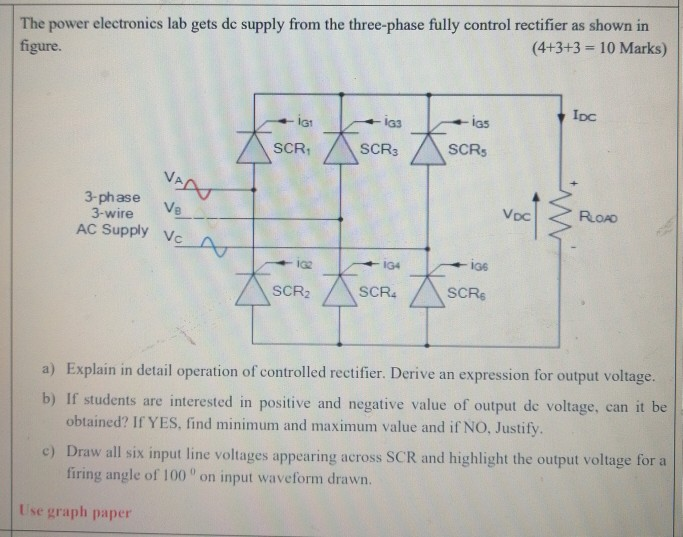 Solved The power electronics lab gets dc supply from the | Chegg.com