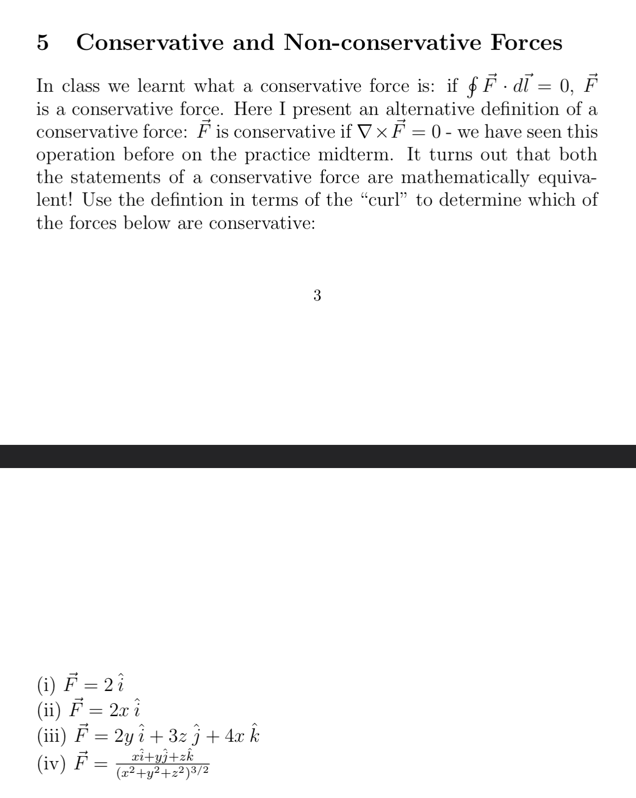 Solved 5 ﻿Conservative and Non-conservative ForcesIn class | Chegg.com