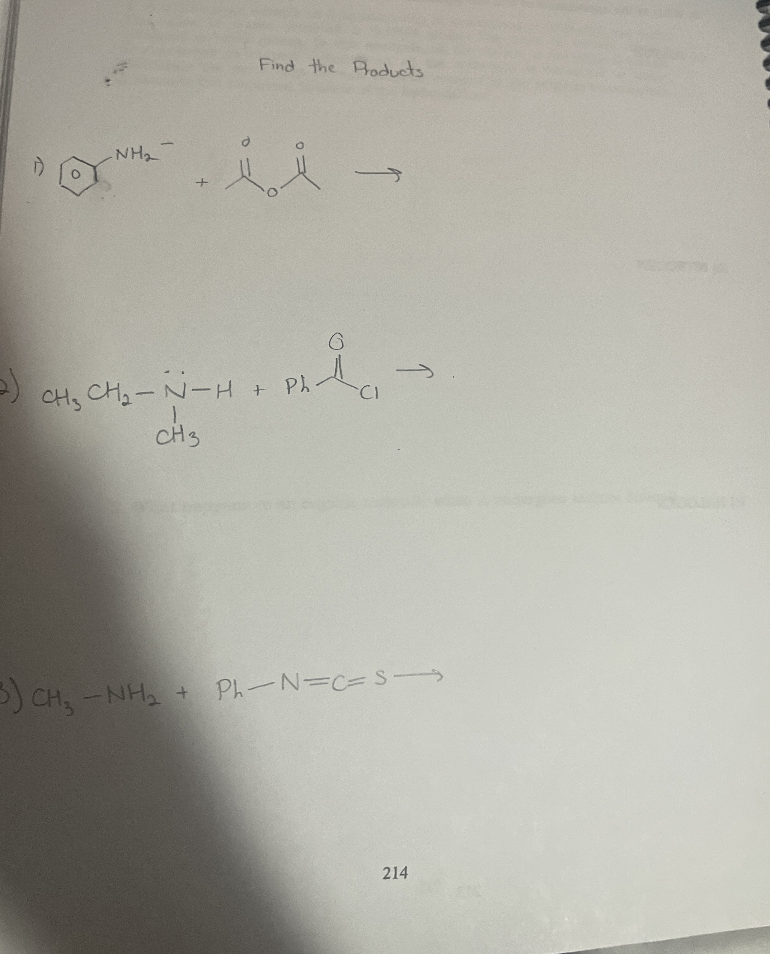 Solved by an EXPERT Find the ProductsCH3-NH2+Ph-N=C=S | Chegg.com