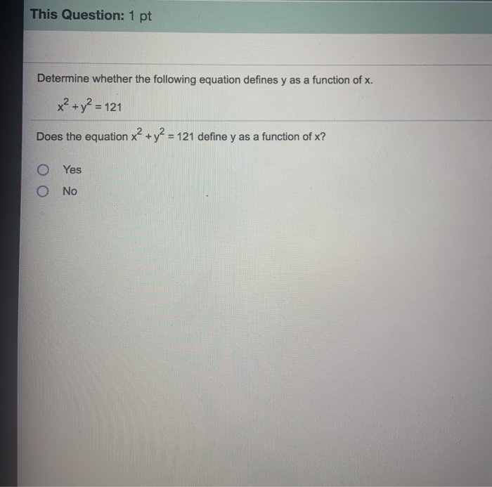 Solved This Question: 1 pt Determine whether the following | Chegg.com