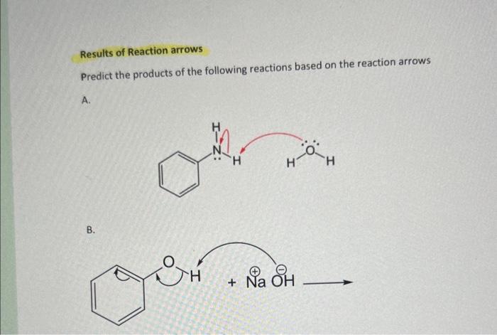 Solved Results of Reaction arrows Predict the products of | Chegg.com