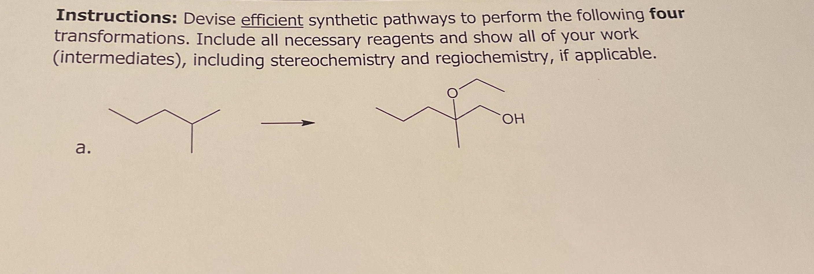 Solved Instructions: Devise efficient synthetic pathways to | Chegg.com