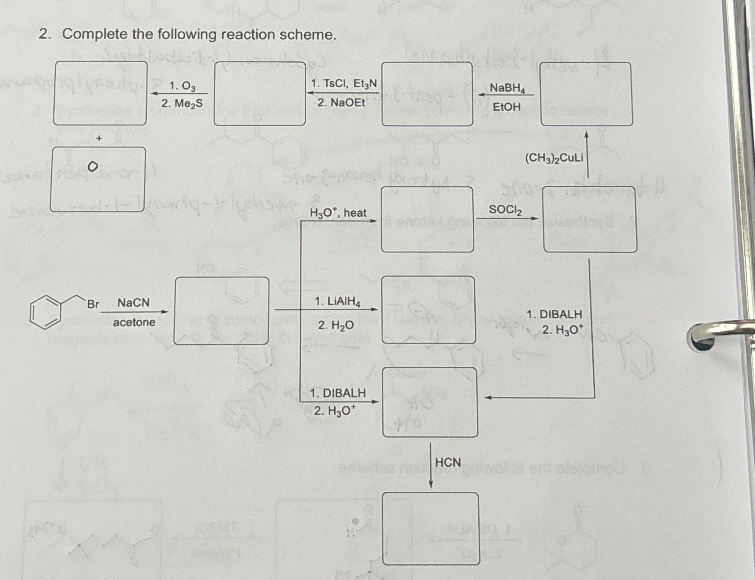 Solved Complete the following reaction | Chegg.com