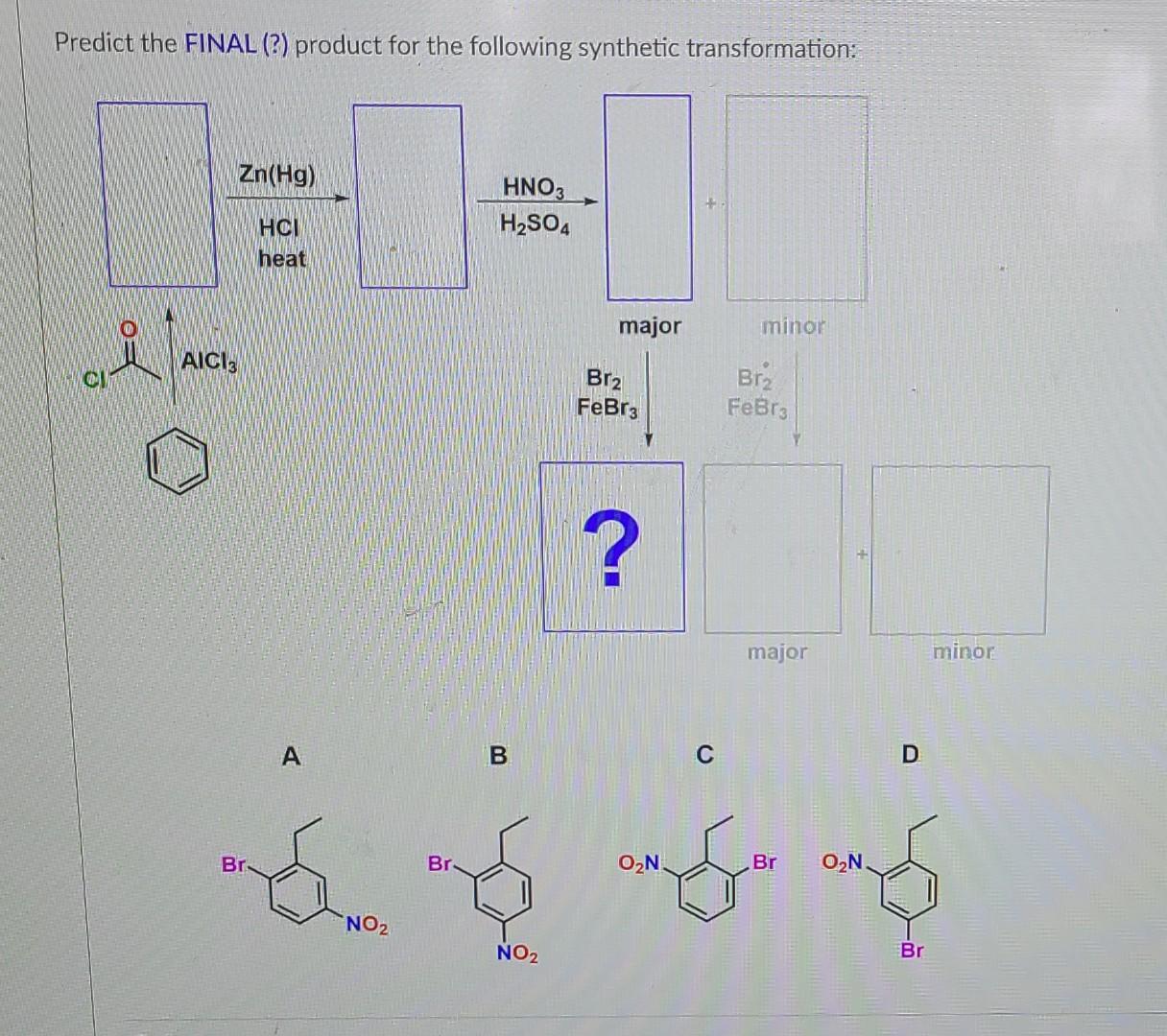 Solved Predict the FINAL (?) product for the following | Chegg.com
