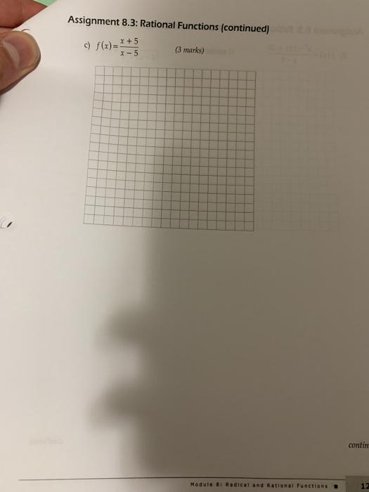 Solved Assignment 8.3 Rational Functions Total: 34 marks You | Chegg.com