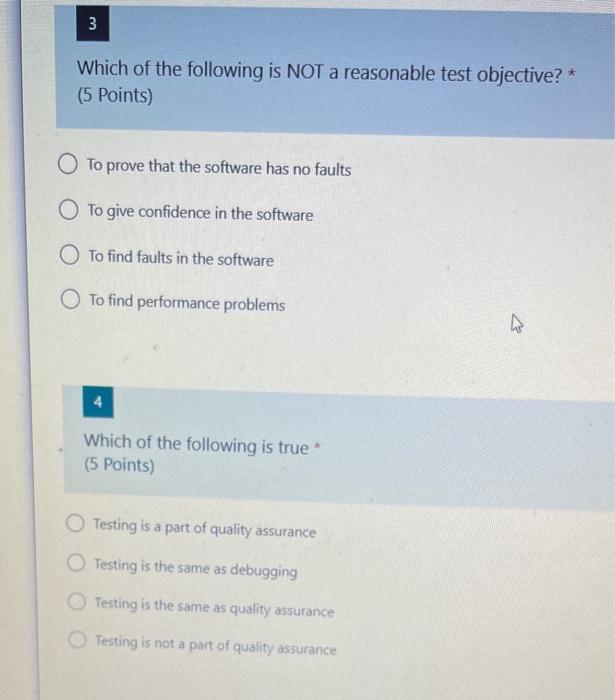 Solved 3 Which of the following is NOT a reasonable test | Chegg.com