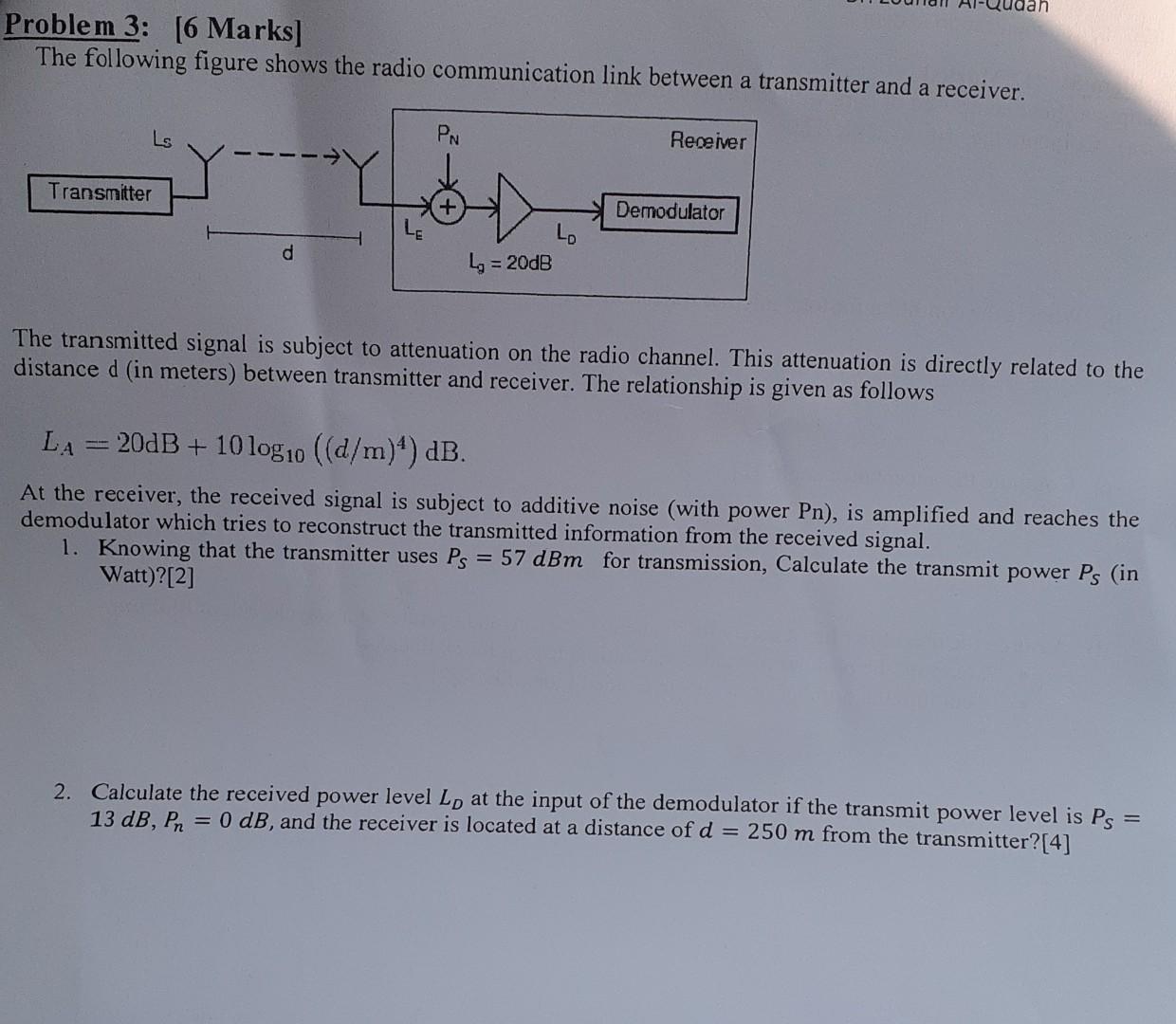 Solved an Problem 3: [6 Marks] The following figure shows | Chegg.com