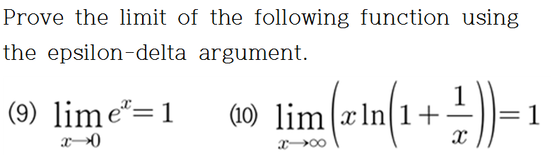 Solved Prove the limit of the following function using the | Chegg.com
