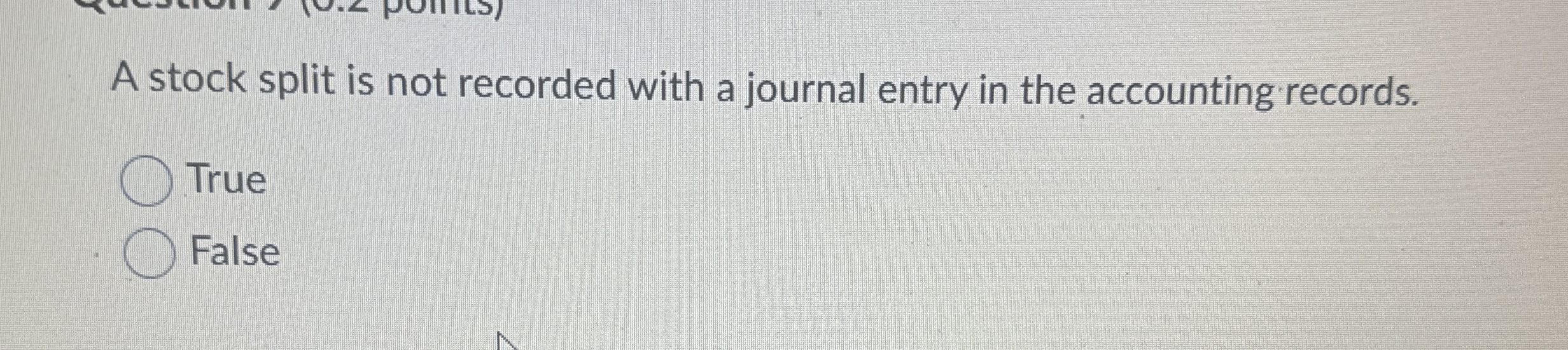 Solved A stock split is not recorded with a journal entry in | Chegg.com