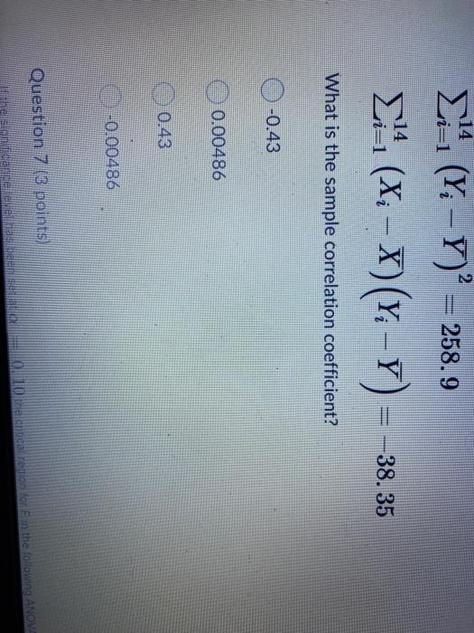Solved Question 6 (3 points) Two variables (X and Y) were | Chegg.com Solved Question 6 (3 points) Two variables (X and Y) were | Chegg.com
