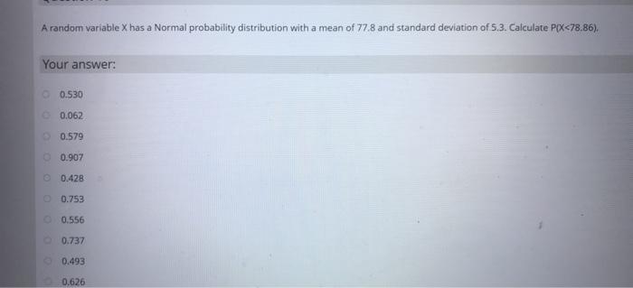 Solved A random variable Xhas a Normal probability | Chegg.com