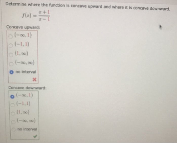 Solved Determine where the function is concave upward and | Chegg.com