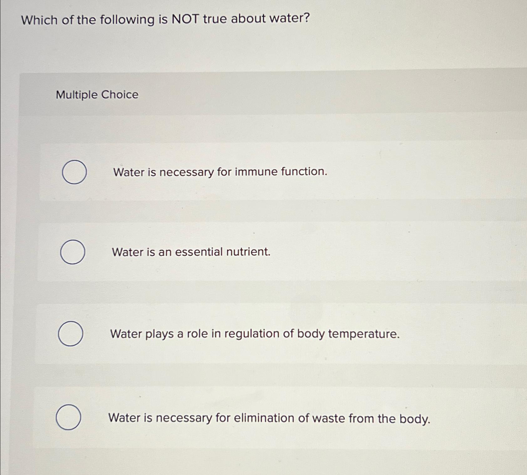 Solved Which of the following is NOT true about | Chegg.com