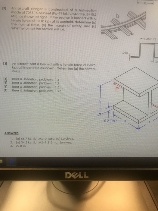 Solved An aircraft stringer is constructed of a hat-section | Chegg.com