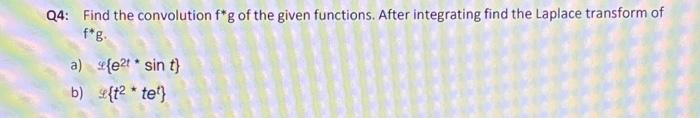 Solved 24: Find the convolution f∗ g of the given functions. | Chegg.com