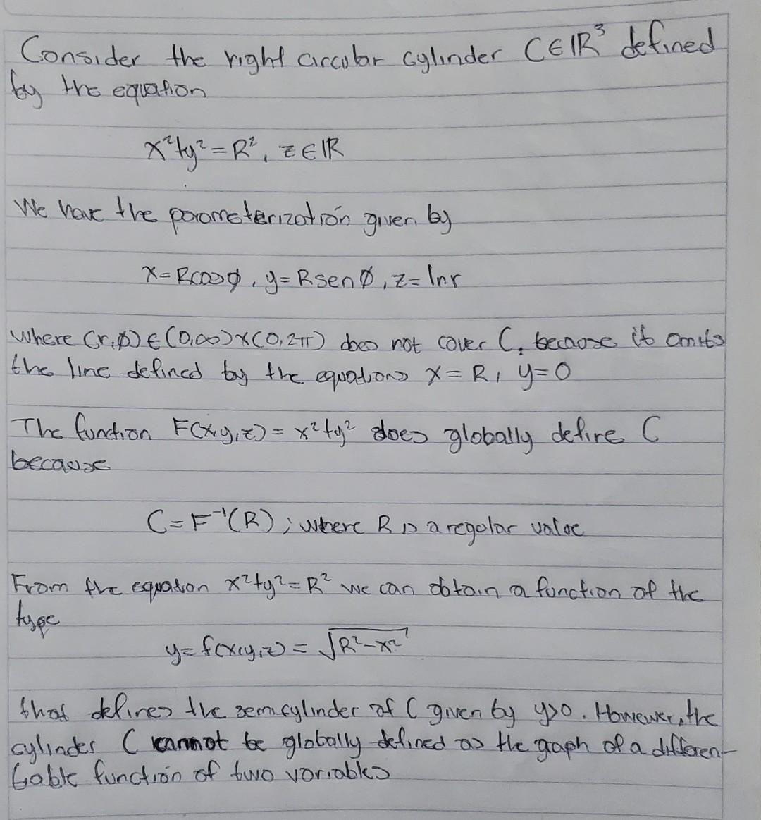 Solved Differential Geometry. a)Why doesn't the | Chegg.com