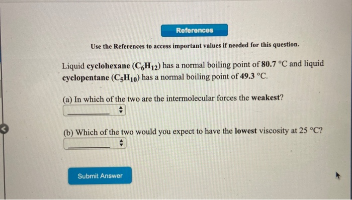 Solved References Use the References to access important | Chegg.com