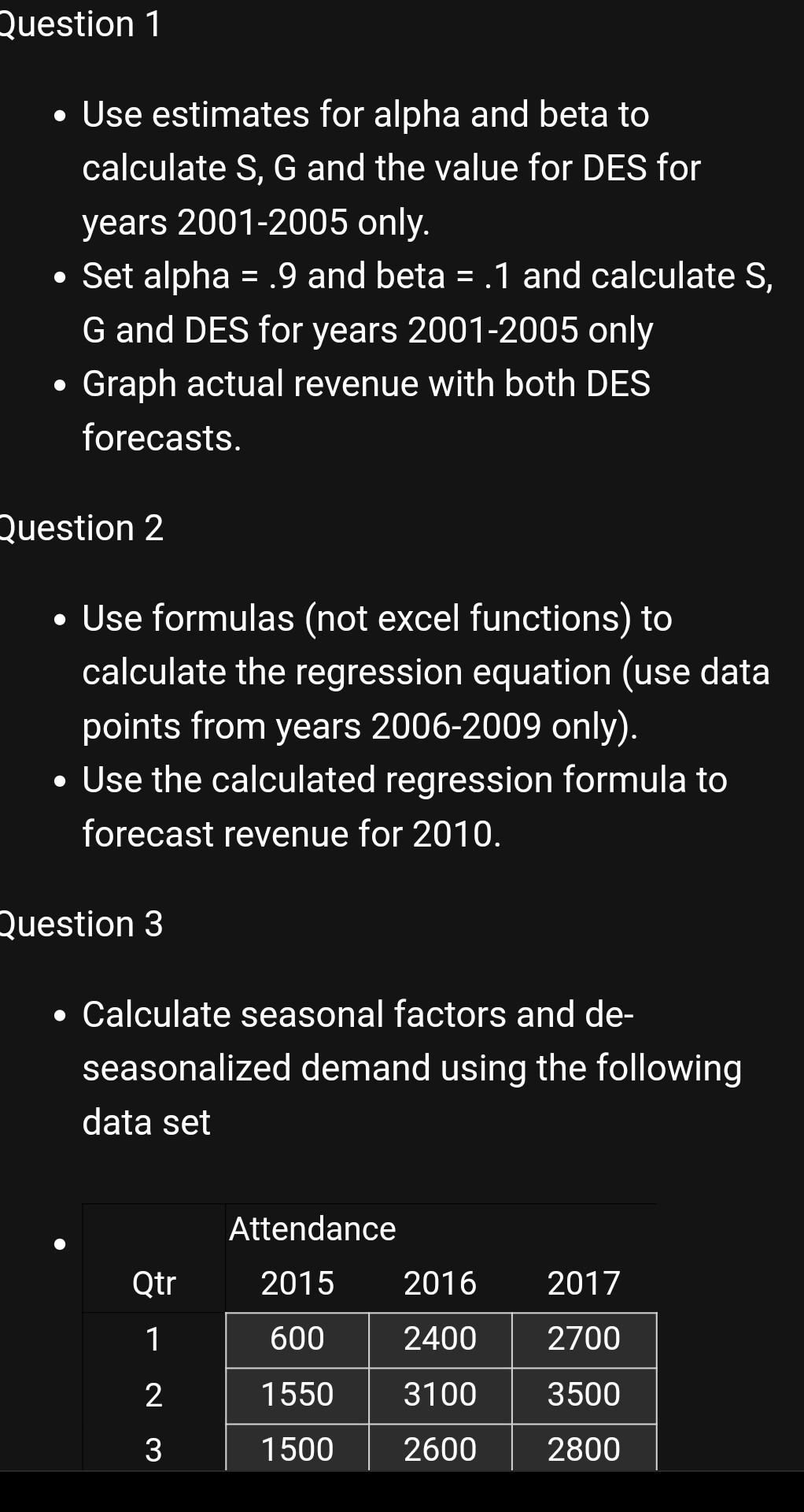 - Use estimates for alpha and beta to calculate S,G | Chegg.com