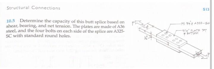 Solved Structural Connections 513 10. Determine the capacity | Chegg.com