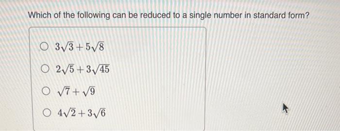 Solved Which of the following can be reduced to a single | Chegg.com