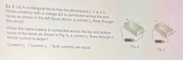 Solved Ex 3: (a) A rectangular block has the dimensions | Chegg.com